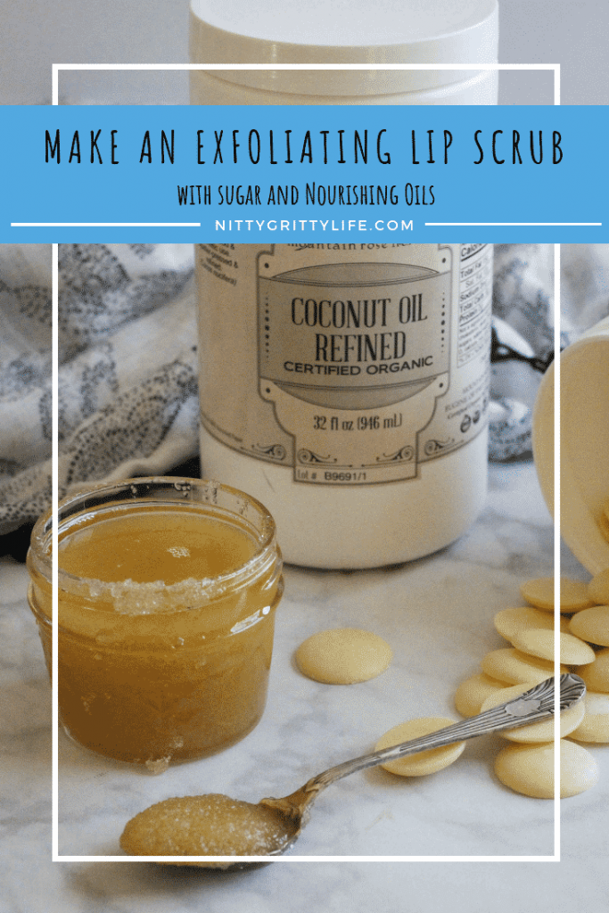 Homemade Lip Scrub with Sugar & Nourishing Oils
